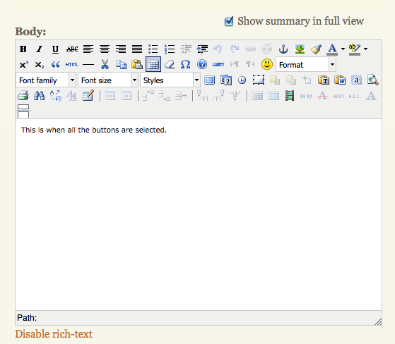 "View HTML Source" button disappears in TinyMCE [#648748] | Drupal.org